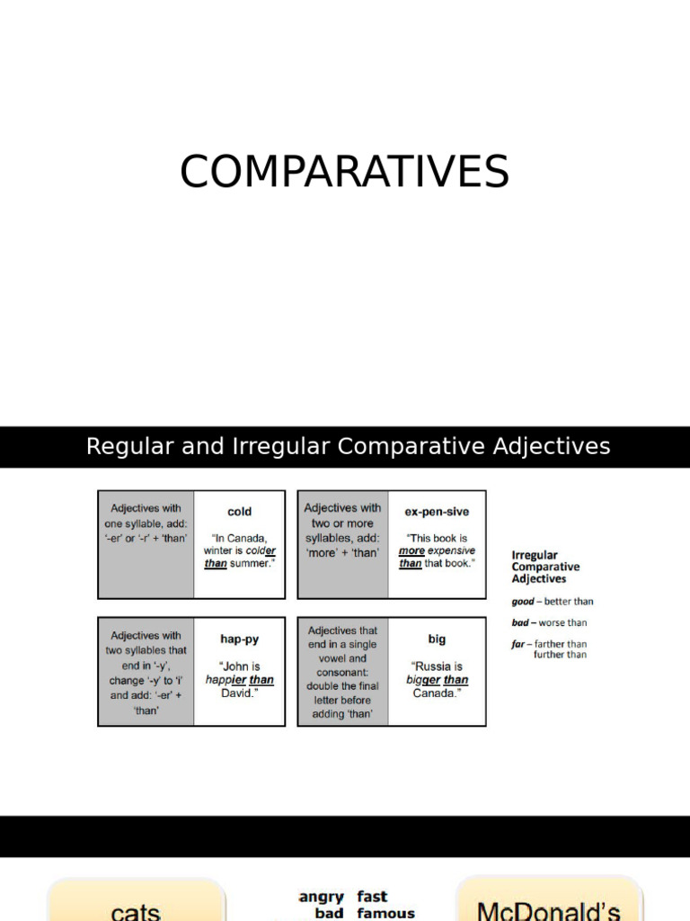 Lesson 6 - Comparatives | PDF