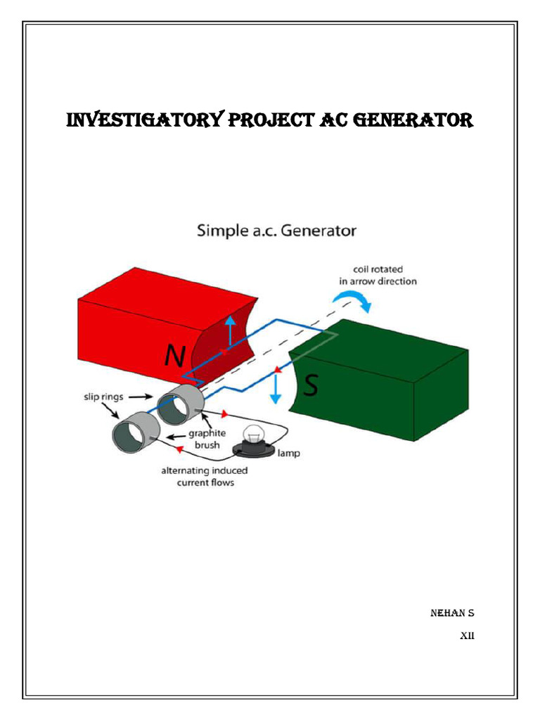 AC Generator Investigatory Project | PDF