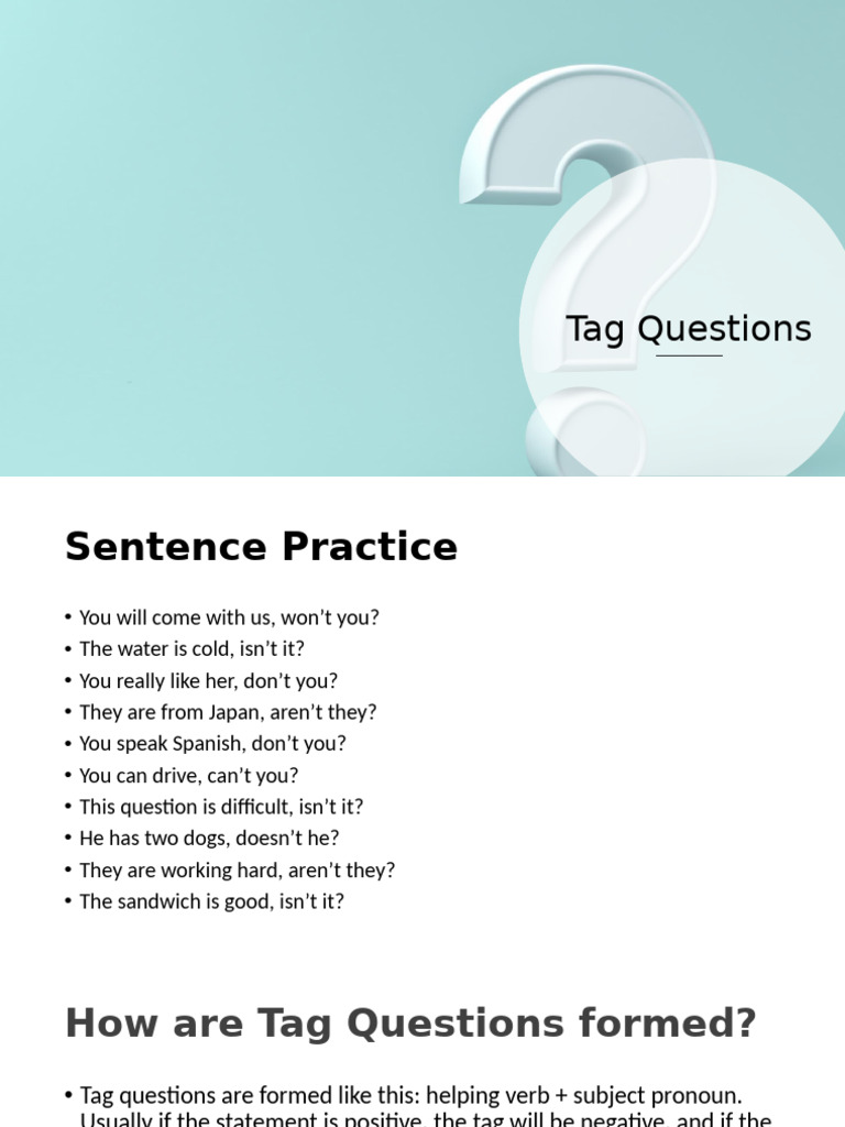 Lesson 22 - Tag Question | PDF