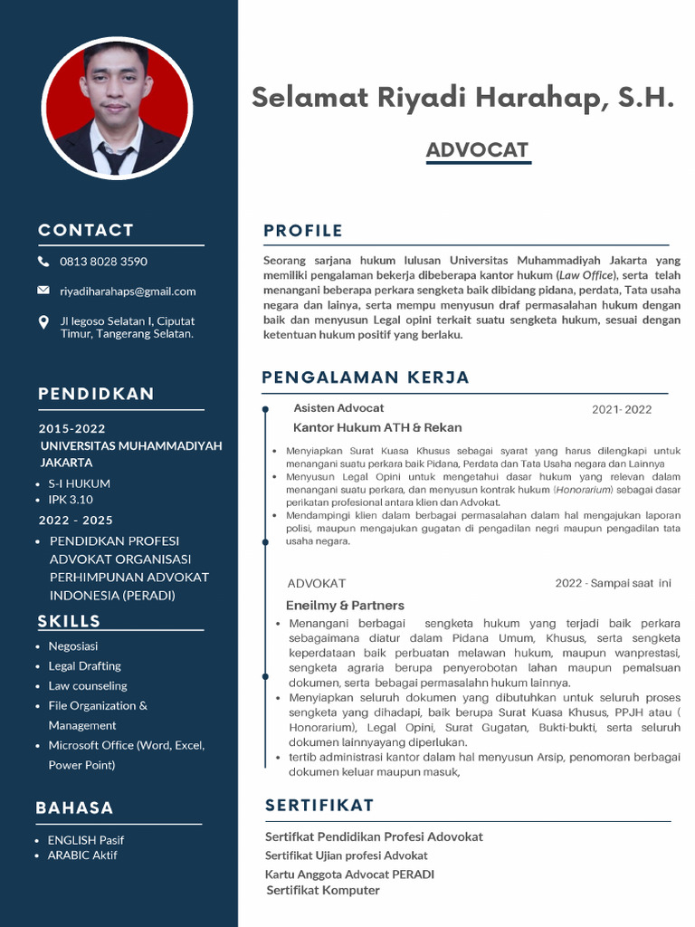 Blue Simple Professional CV Resume | PDF