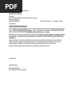 Contoh Surat MC | PDF