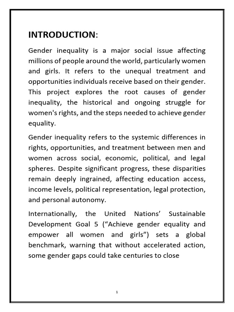 Understanding Gender Inequality Issues | PDF | Woman | Gender Inequality