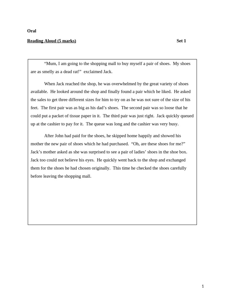 Oral Exam for SA2 P3 Set 1 | PDF