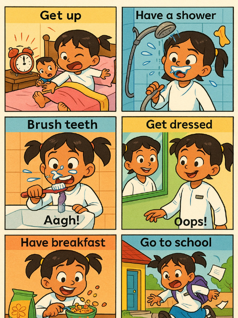 Clumsy Girl Daily Routines Comics | PDF