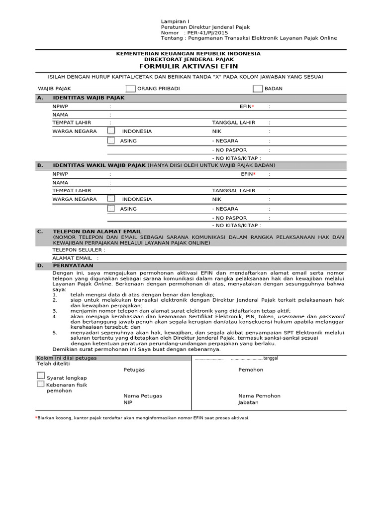 FORM E FIN | PDF