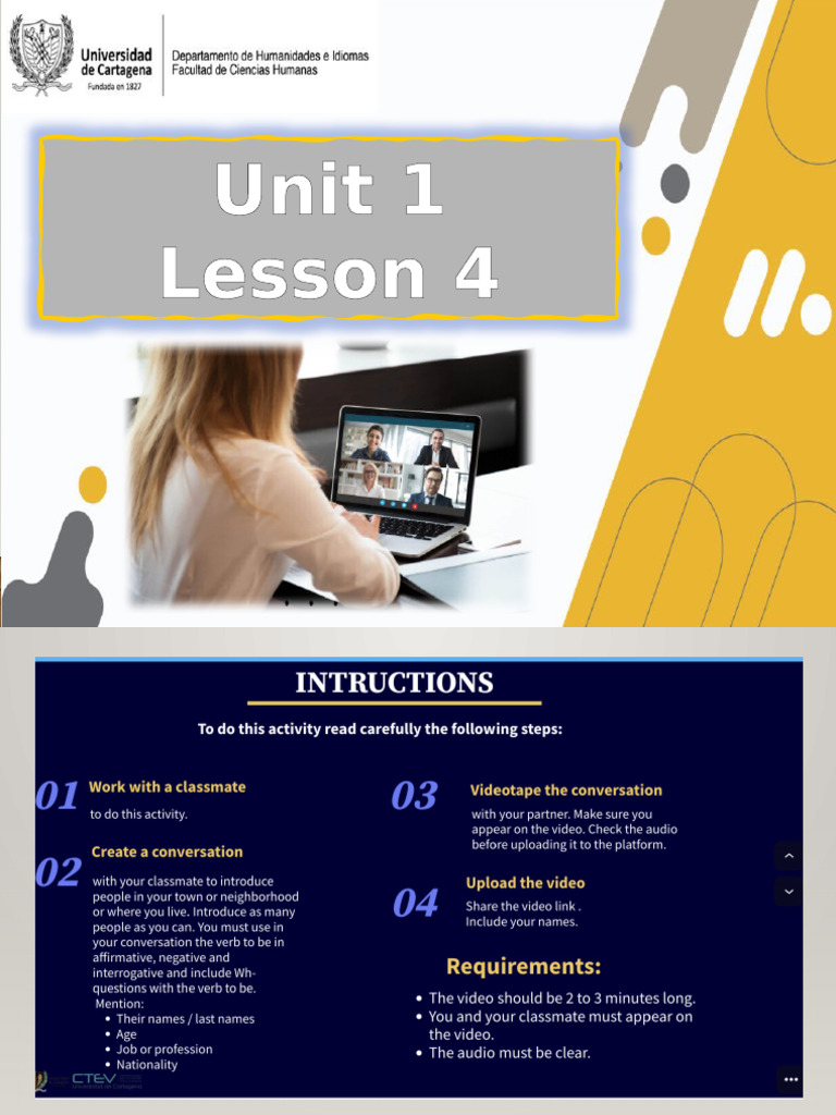 Unit 1-Lesson 4-English 1 | PDF