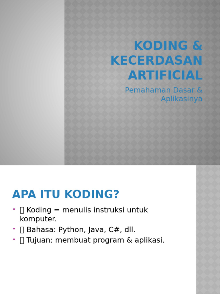 Presentasi Koding Dan AI Modern | PDF