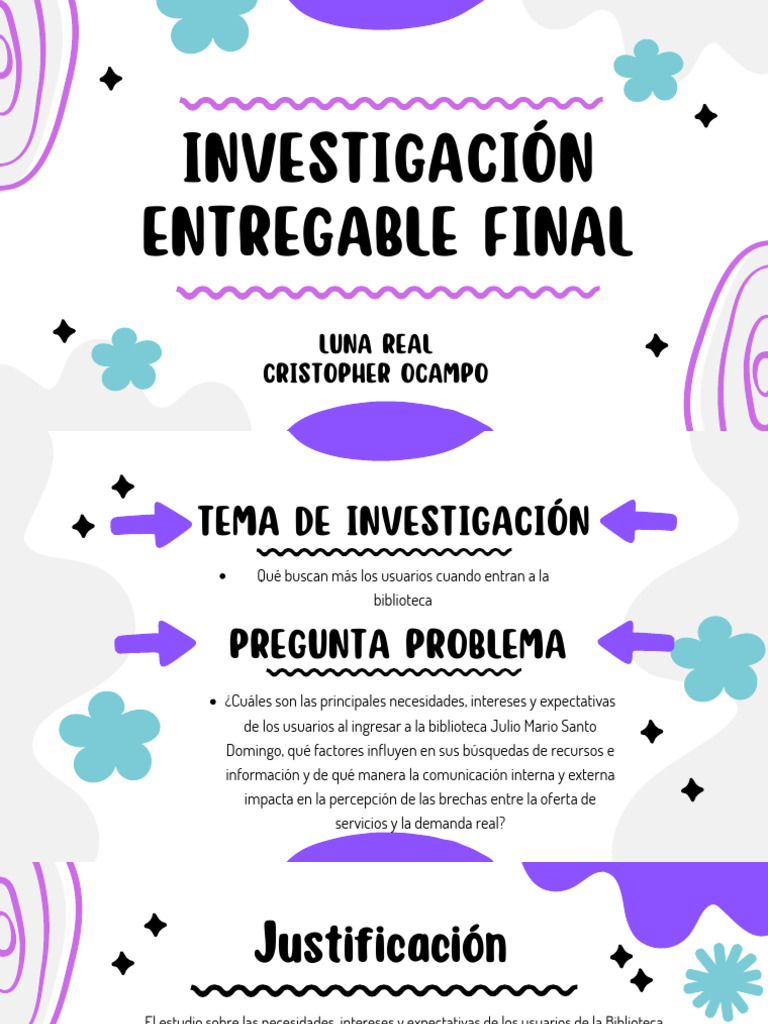 Presentación Entregable Final | PDF | Bibliotecas | Información