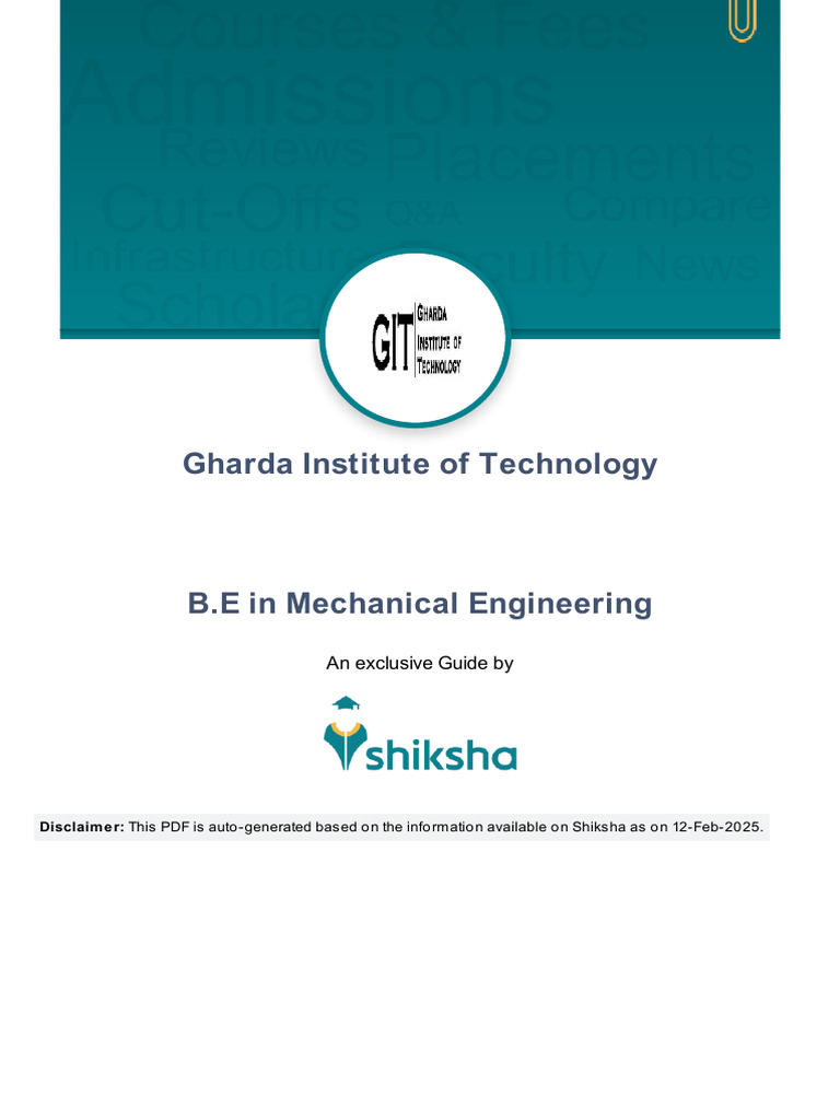 Gharda Institute of Technology - PDF - V 1739332492 | PDF | Tests ...