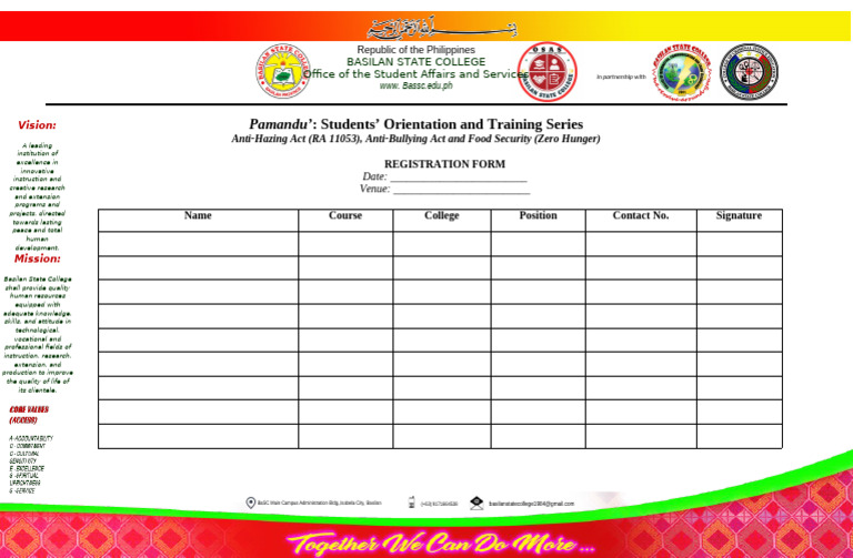 Registration Form Template | PDF