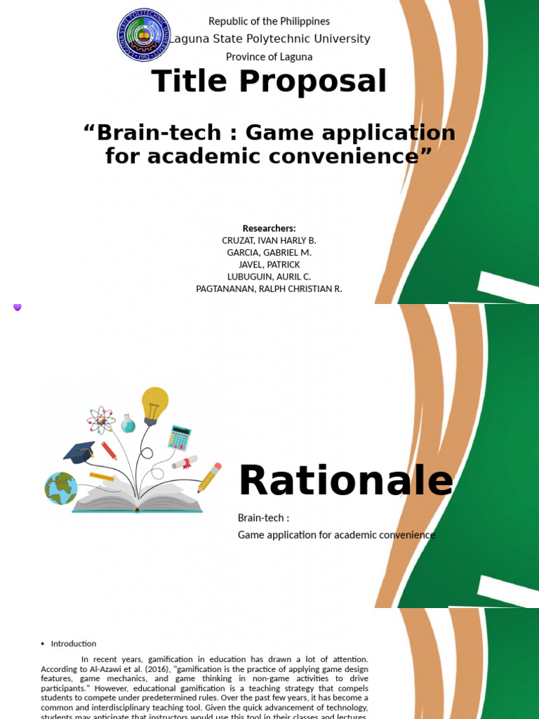 Title Proposal Group 4 | PDF | Learning | System