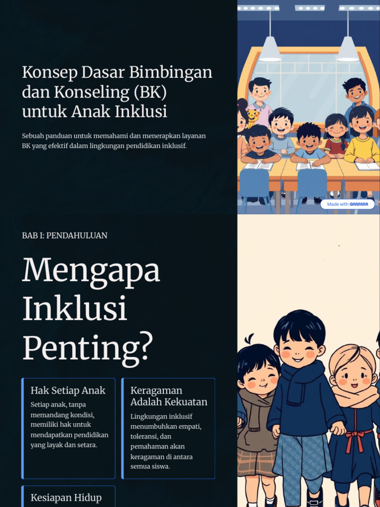 Konsep Dasar Bimbingan Dan Konseling BK Untuk Anak Inklusi | PDF