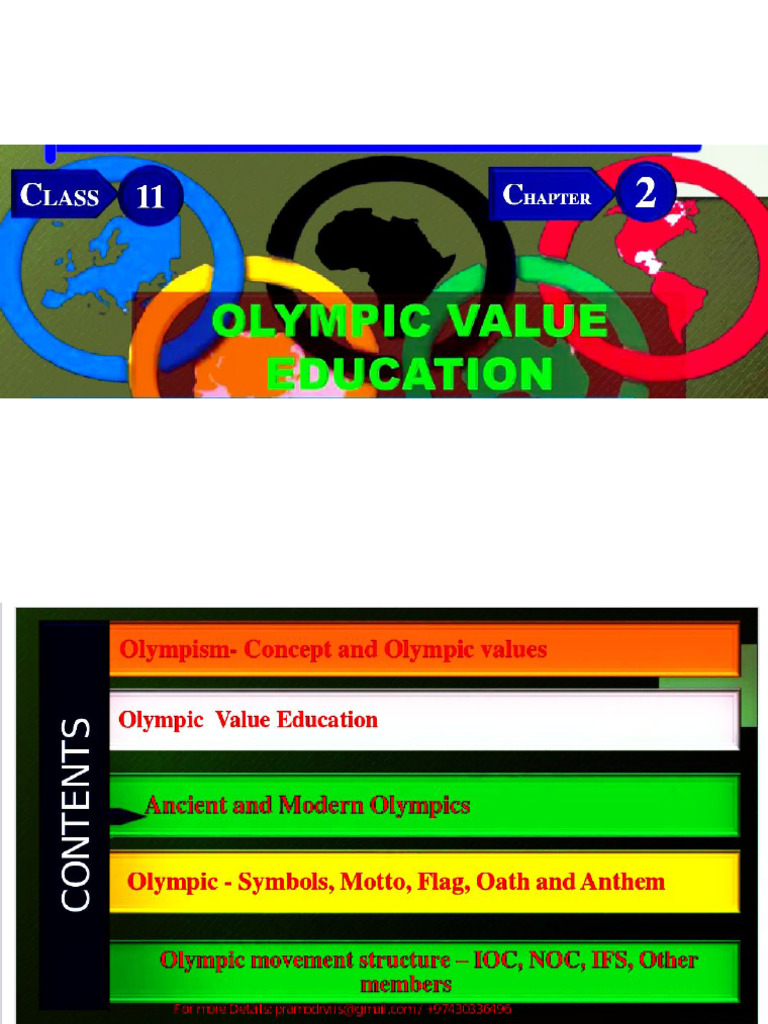 Class11 Ch2 Olympic Value Education | PDF