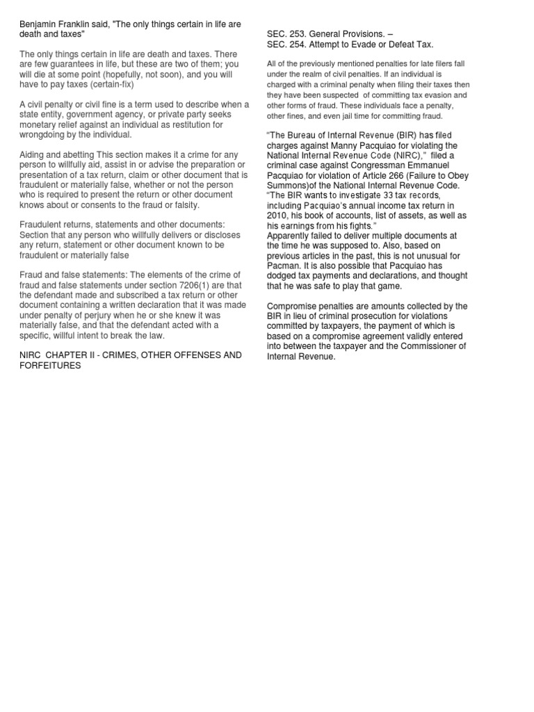 Penalty | PDF | Fraud | Making False Statements