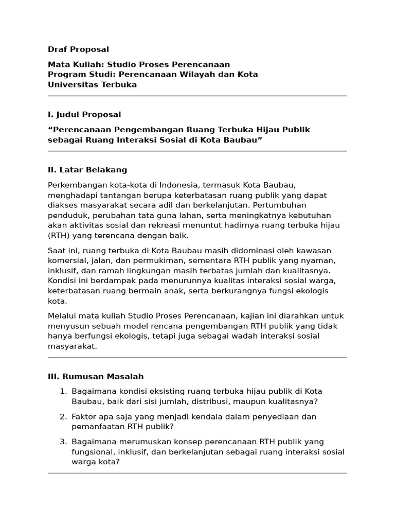 Draf Proposal 1 | PDF