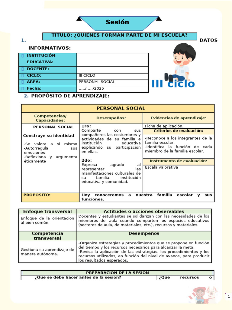 Familia Escolar: Identidad y Funciones | PDF | Evaluación | Aprendizaje