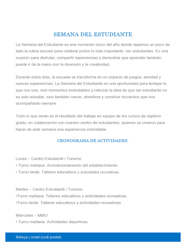 Semana Del Estudiante | PDF | Asociación de Futbol | Entretenimiento