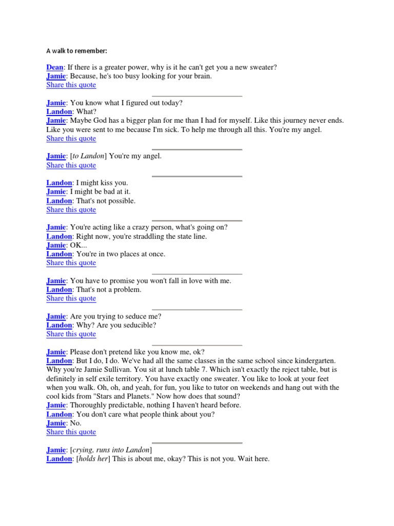 A Walk To Remember | PDF | Leisure