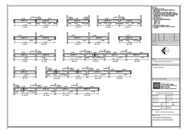 STR 08 First+Floor+Beam+Schedule | PDF