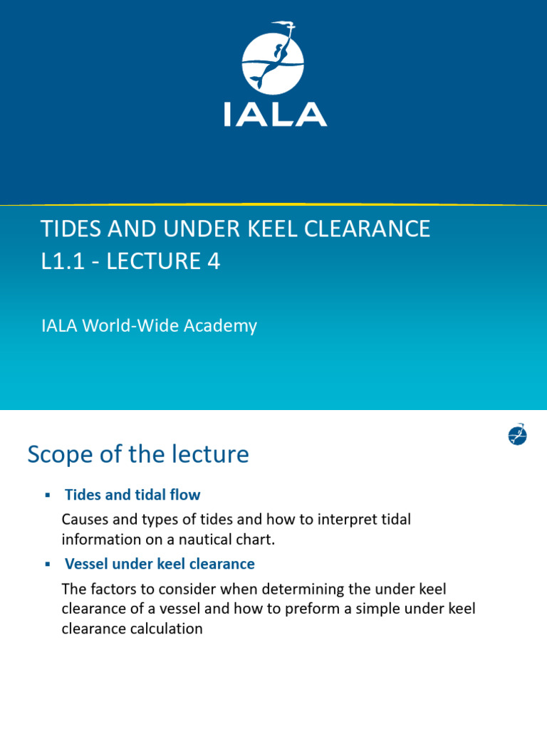 L1.1 Lecture 04 Tides and Under Keel Clearance Edition 2.1 | PDF | Tide ...
