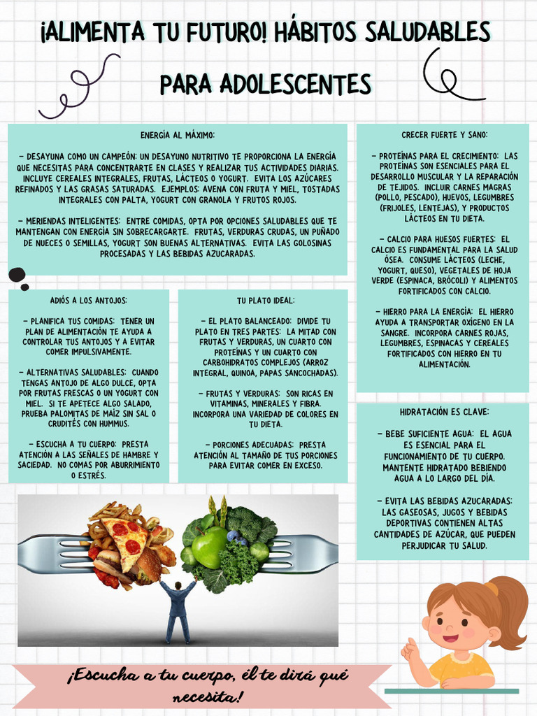 Hábitos Saludables para Adolescentes | PDF | Alimentos | Fruta