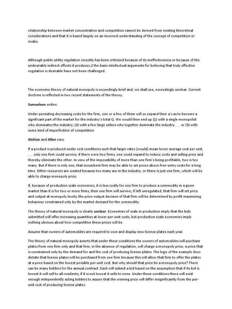 Demsetz | PDF | Monopoly | Profit (Economics)