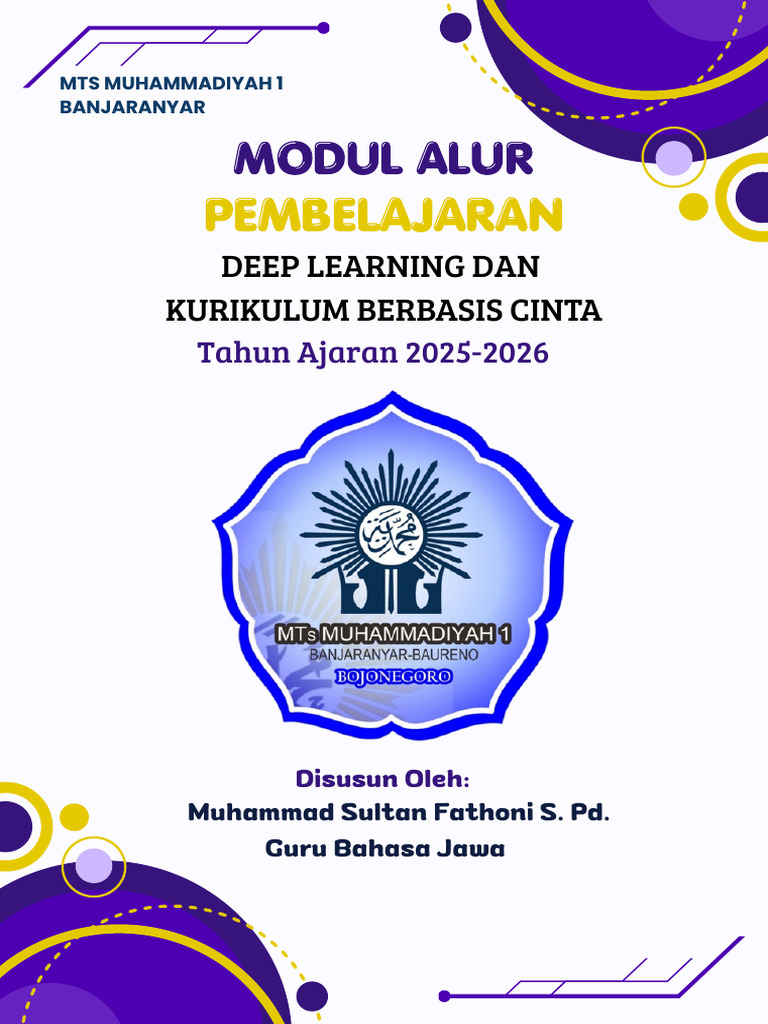 Ungu Kuning Modern Profesional Cover Modul Pembelajaran Dokumen A4 | PDF