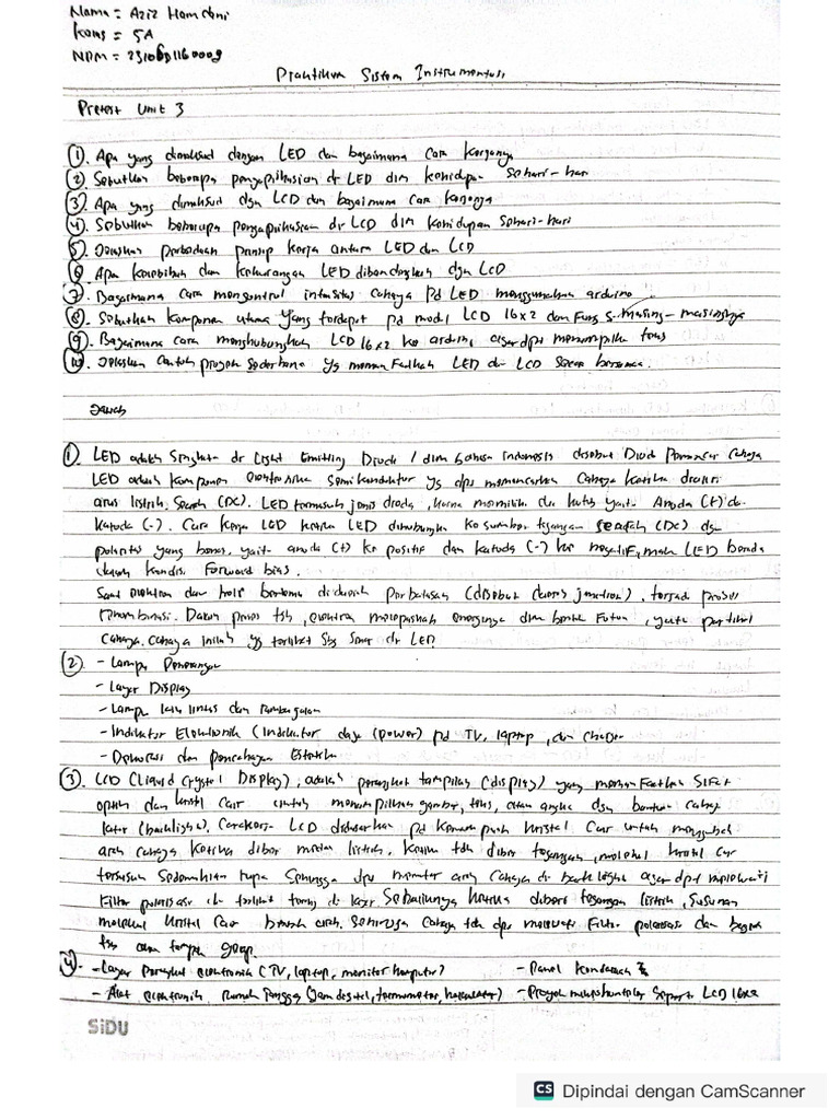 A5 Aziz Hamdani Pretest Unit 3 | PDF