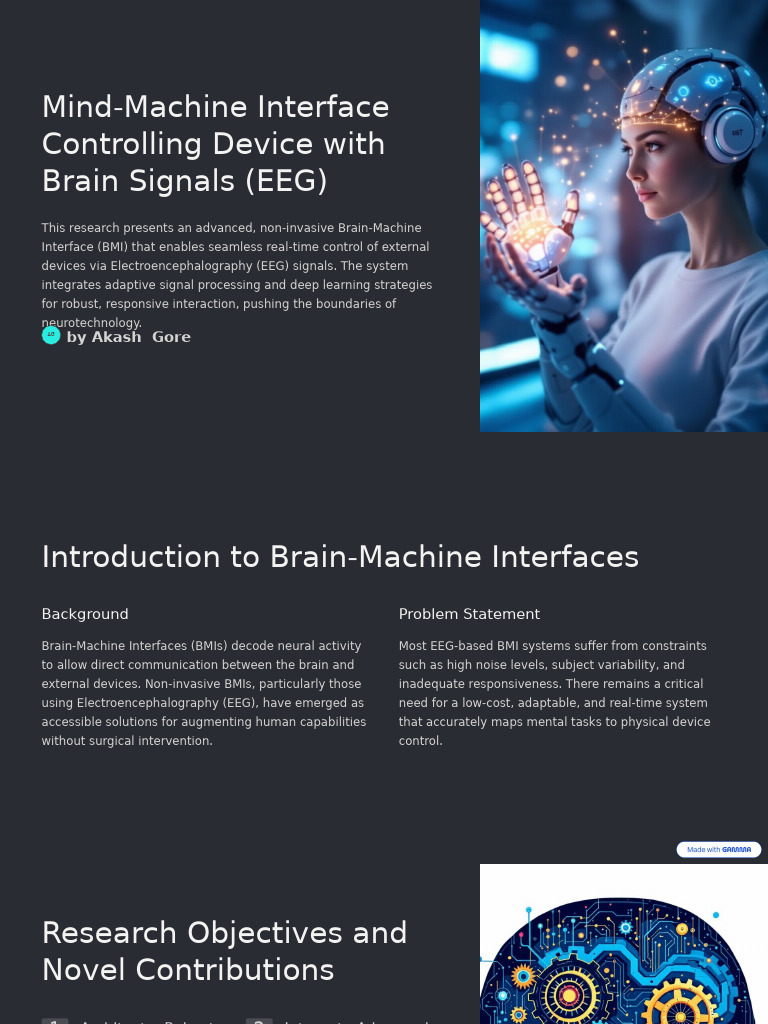 Mind Machine Interface Controlling Device With Brain Signals EEG | PDF | Electroencephalography ...