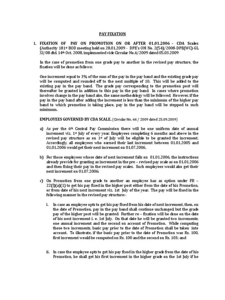 Pay Fixation | PDF | Government | Business