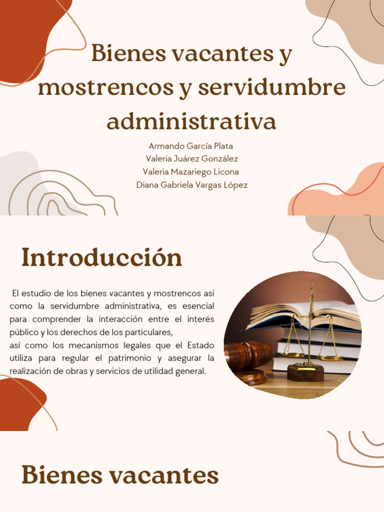 Bienes Vacantes y Mostrencos: Servidumbres | PDF | Propiedad | Justicia