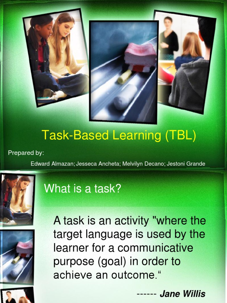 Task-Based Learning (TBL) | PDF | Pedagogy | Learning