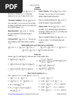 Calculus Derivatives Cheat Sheet | PDF | Derivative | Calculus