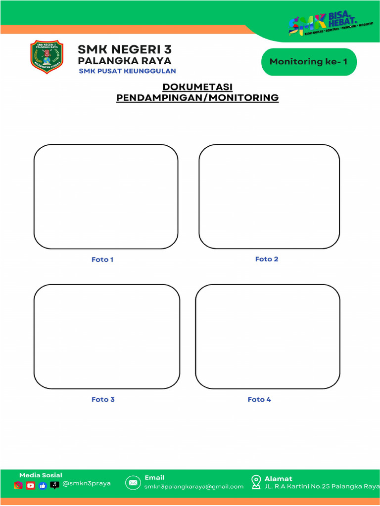 Lampiran Dokumentasi Monitoring PKL | PDF