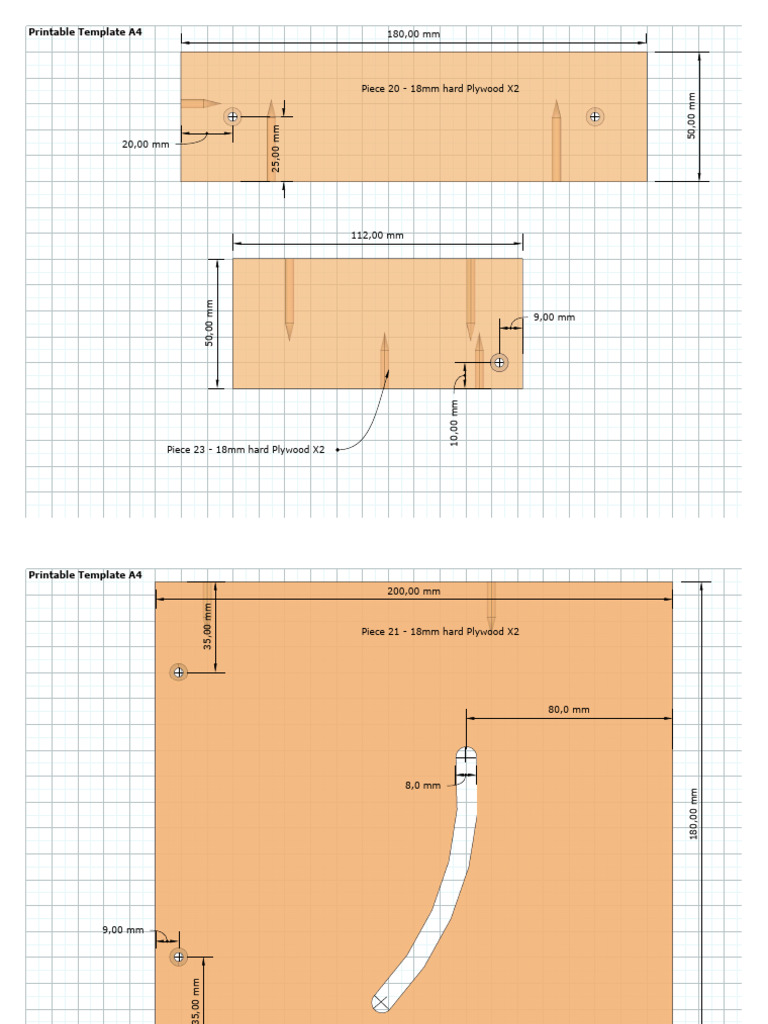 Printable Template Pieces A4 | PDF