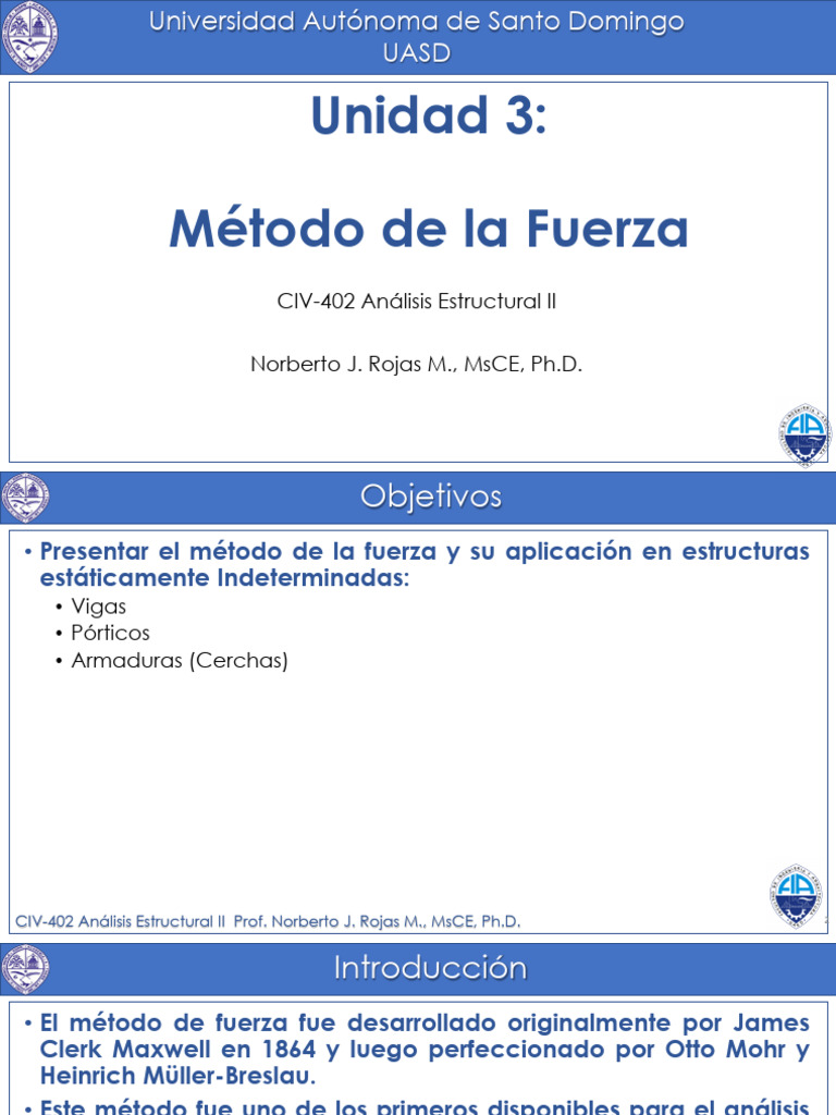 Método de la Fuerza en Estructuras Indeterminadas | PDF | Análisis ...