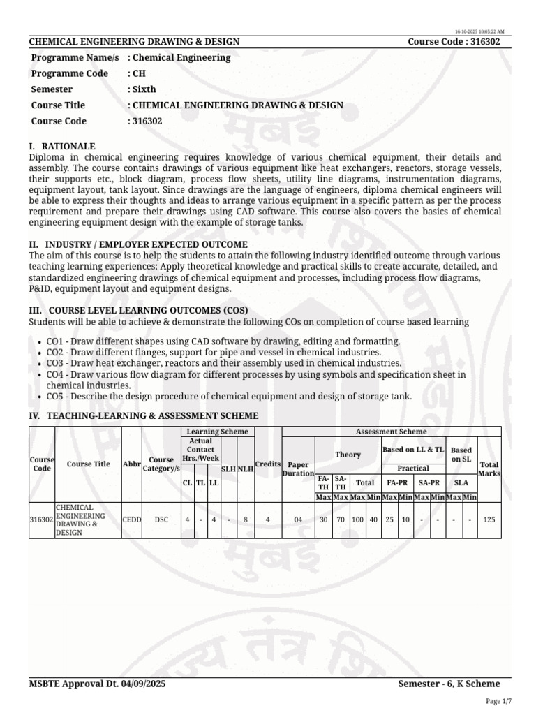 Chemical Engineering Drawing Course | PDF | Heat Exchanger | Chemical ...