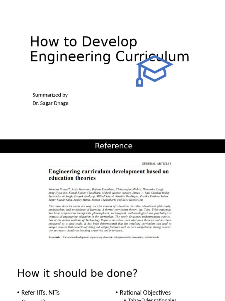 How To Develop Engineering Curriculum | PDF | Curriculum | Learning