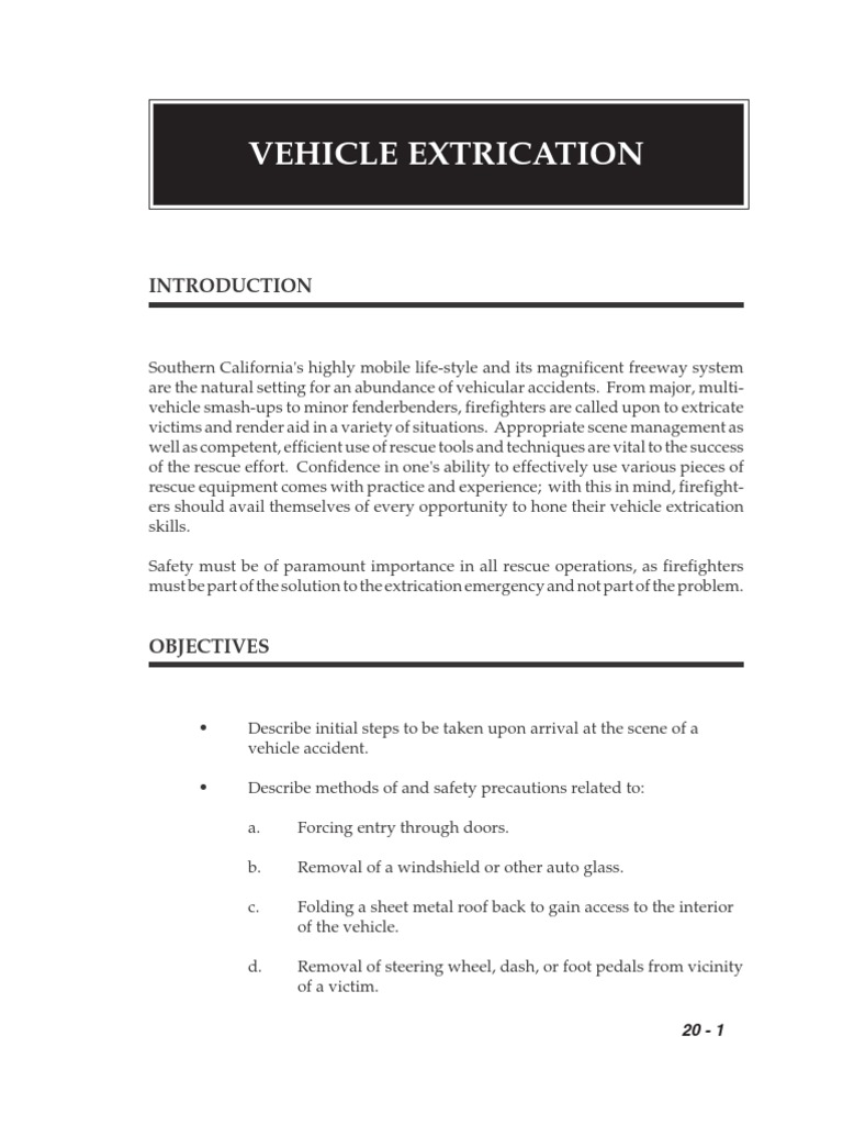 20 Vehicle Extrication | PDF | Airbag | Door