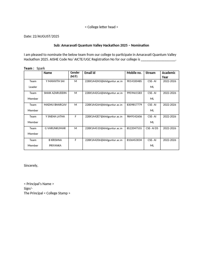 Student Authorization Letter SPARK | PDF