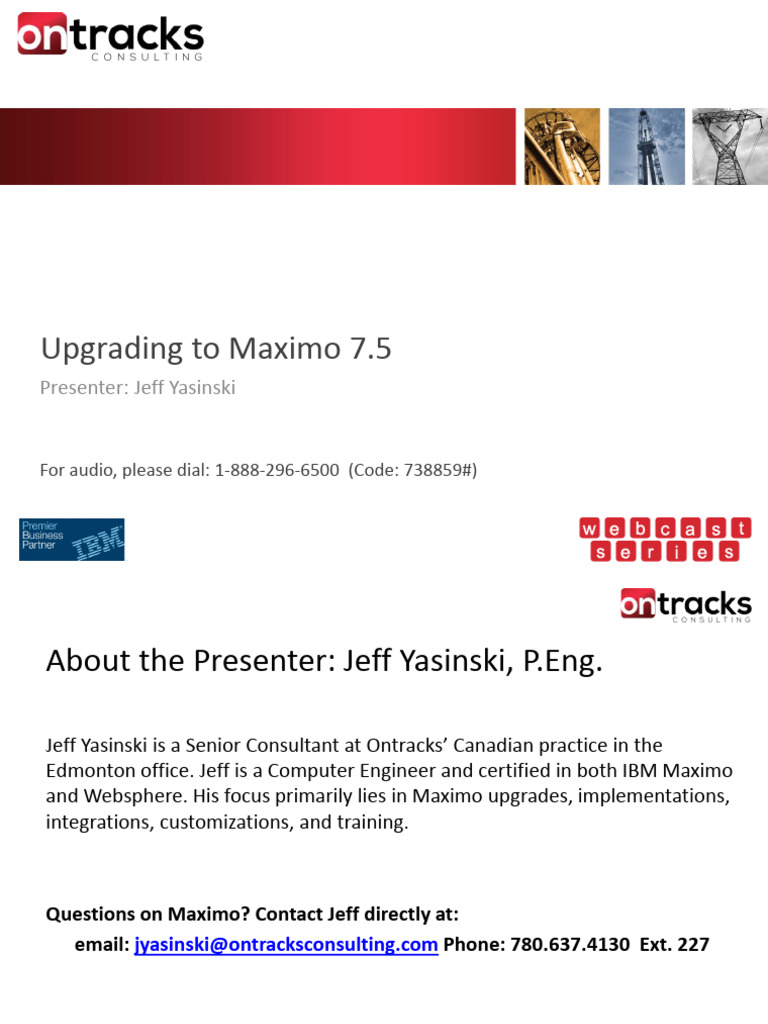Maximo 7.5 Upgrade Guide and Benefits | PDF | Ibm Db2 | Oracle Corporation