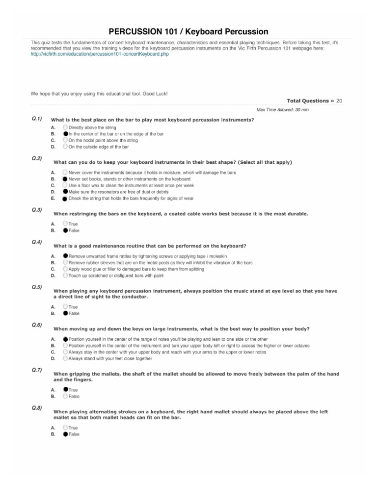 Keyboard Quiz | PDF