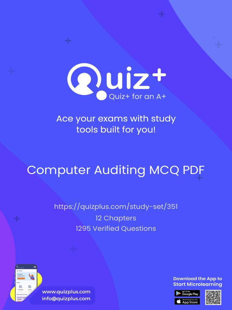 Computer Auditing MCQ PDF | PDF | Audit | Internal Control