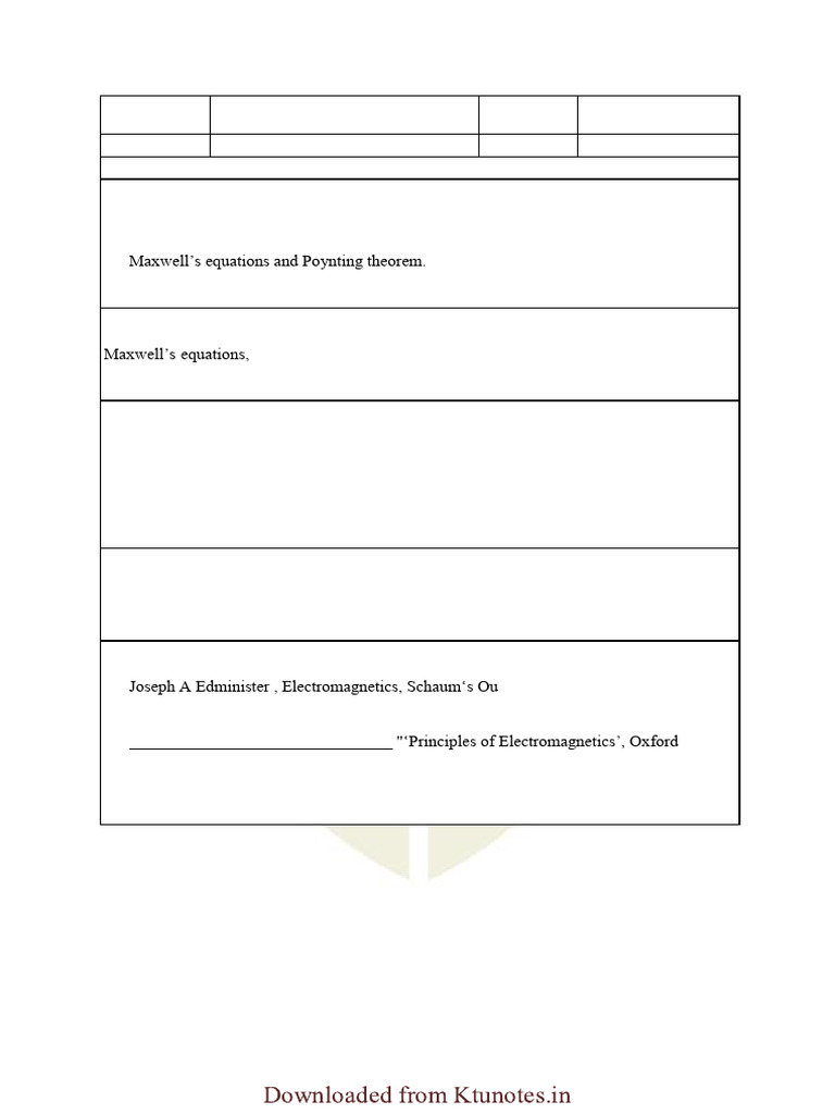Applied Electromagnetic Theory Course | PDF | Transmission Line | Waves
