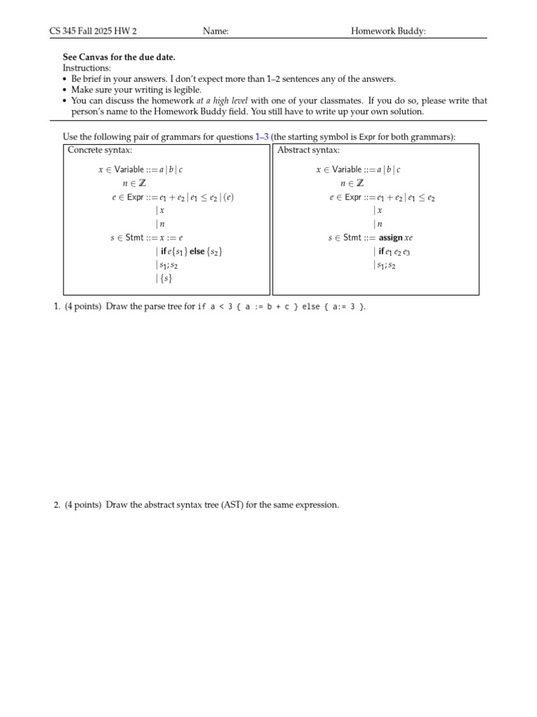 Cs 345 HW2 | PDF