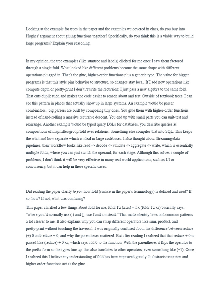 Reading Assignment - Why Functional Programming Matters | PDF | Computer Science | Programming ...