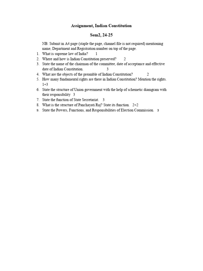 Constitution Assignment | PDF