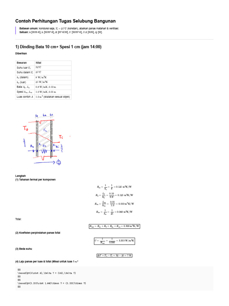 Contoh Perhitungan Tugas | PDF