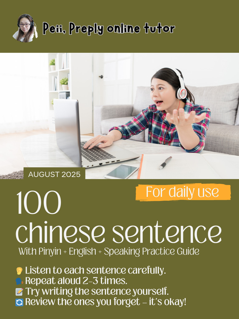 100 Essential Chinese Sentences | PDF | Languages Of Hong Kong | China
