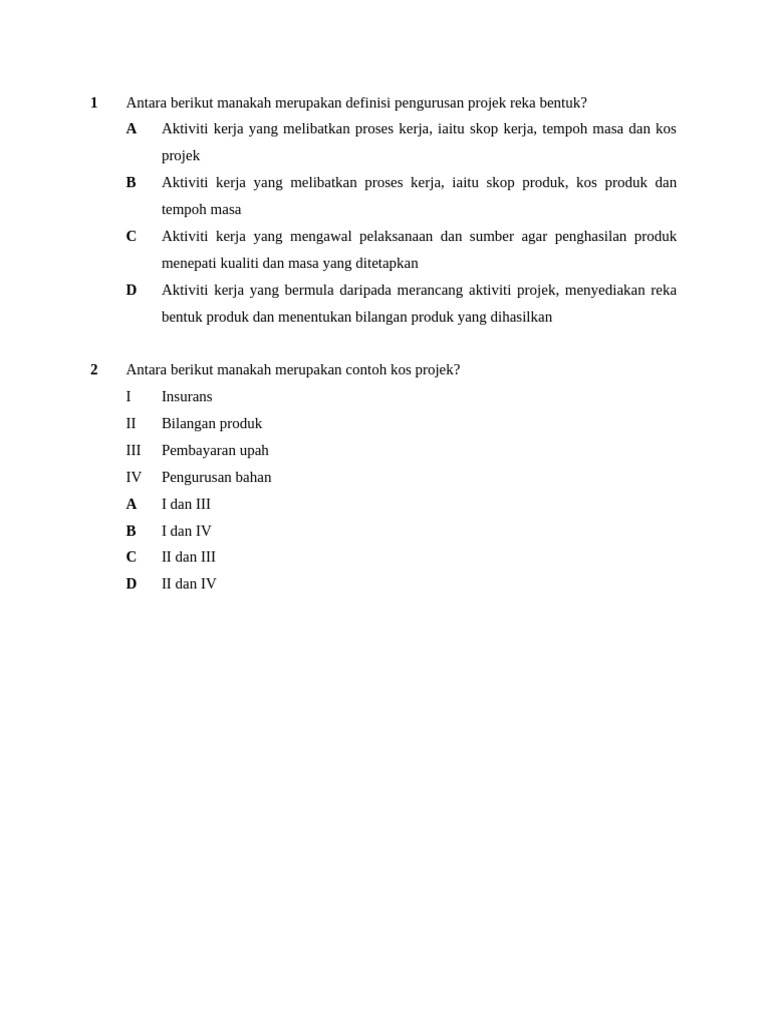 Soalan | PDF